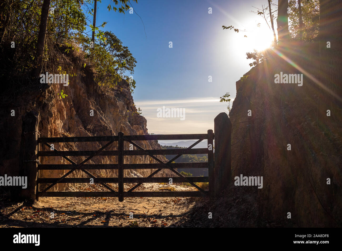 farm gate in rural Brazil Stock Photo - Alamy