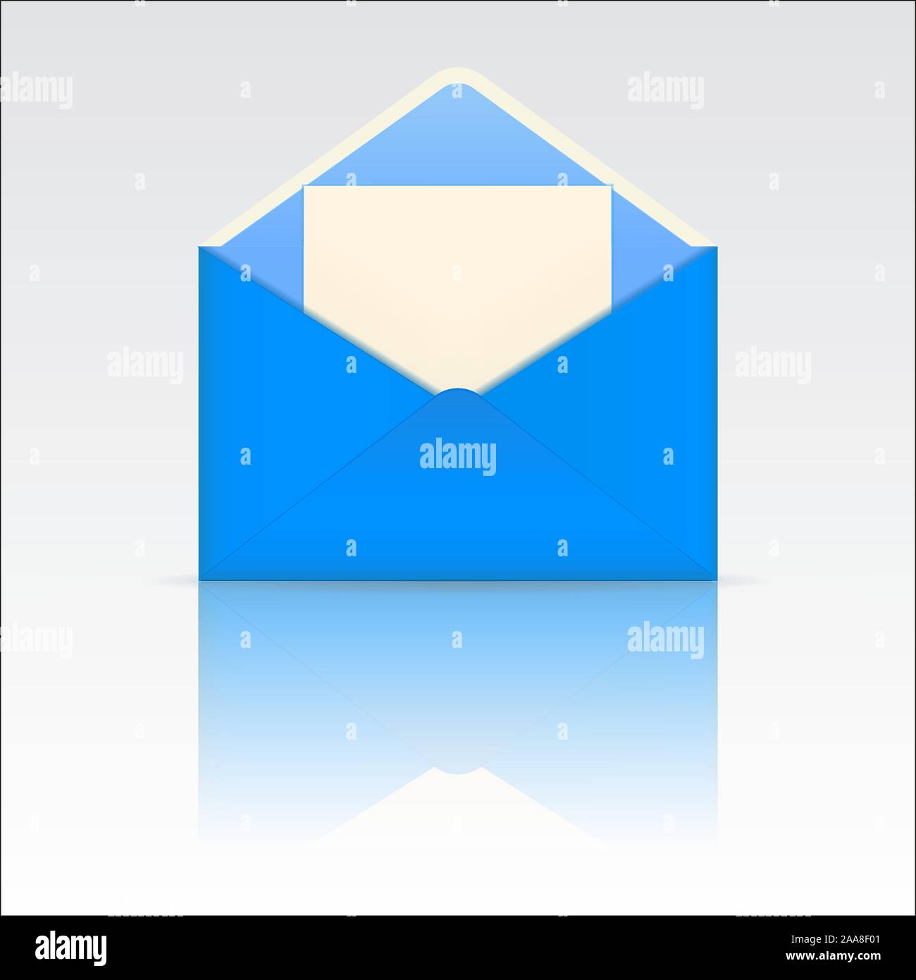 Blue envelope blank white Stock Vector Images - Alamy