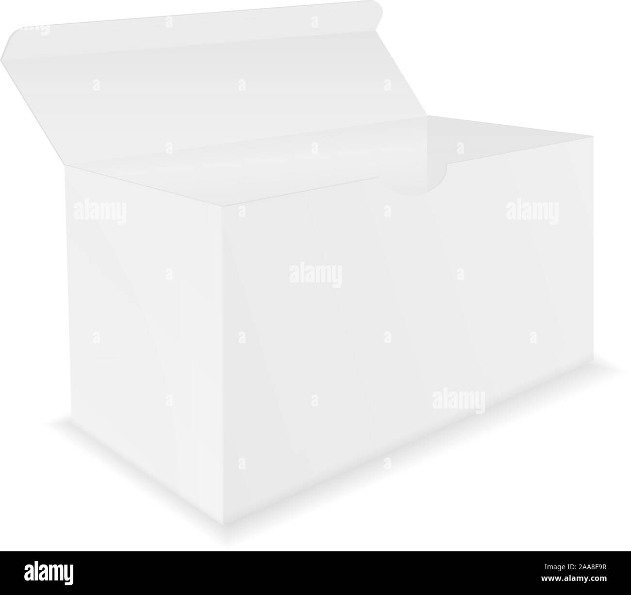 White paper cardboard box Stock Vector Image & Art - Alamy