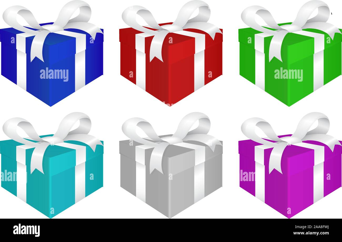 Gift box. Colored set Stock Vector Image & Art - Alamy