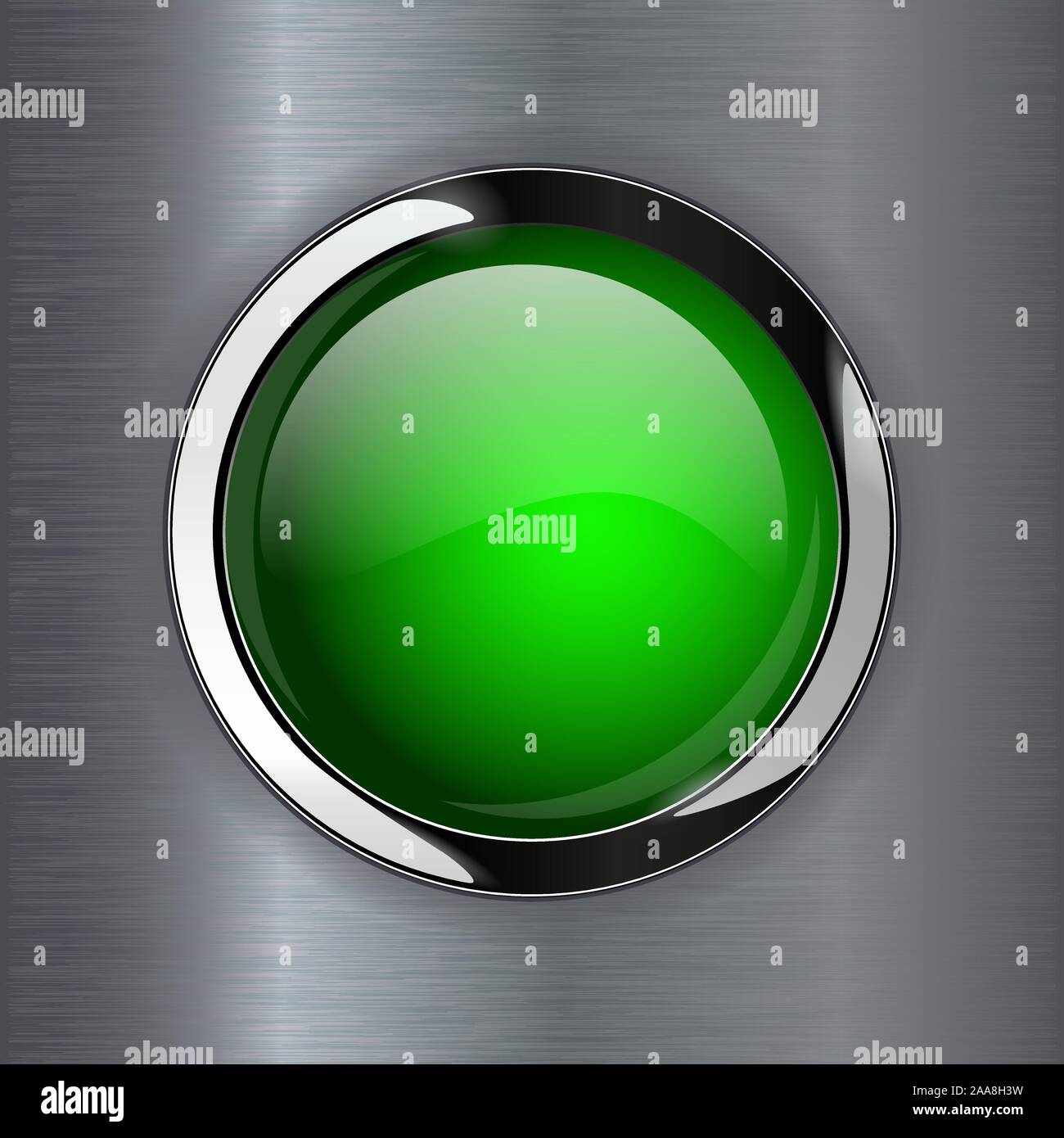 Green button on background Stock Vector Images - Alamy