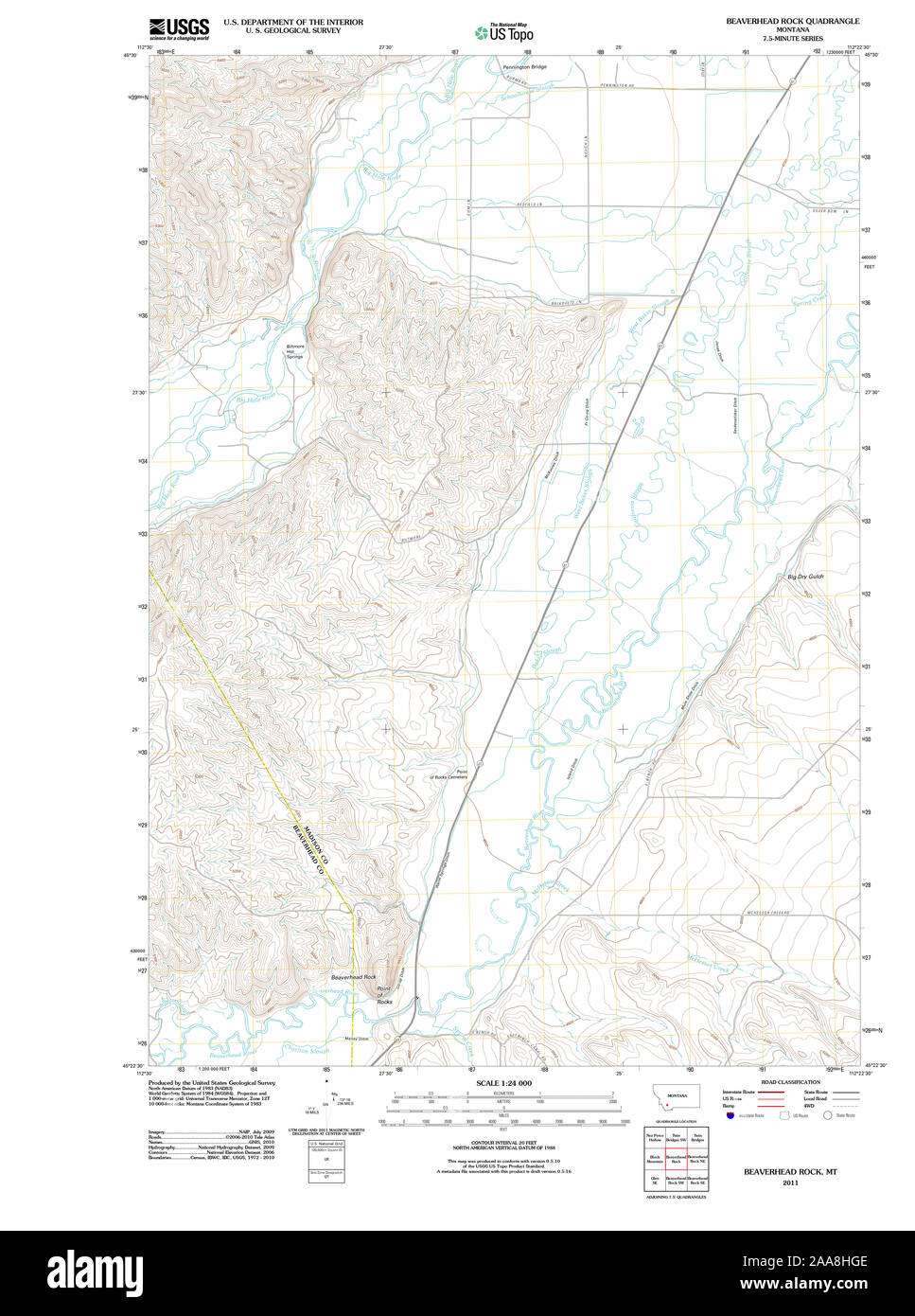Beaverhead map hi-res stock photography and images - Alamy