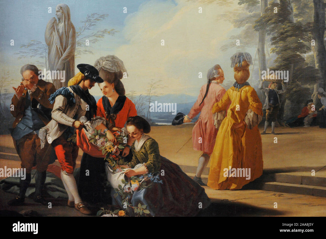 Jose del Castillo (1737-1793). Spanish painter. The Garden of El Retiro ...