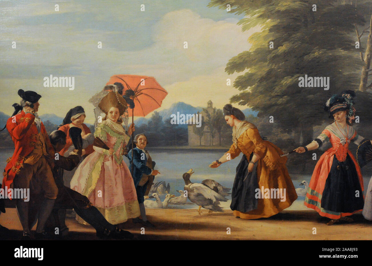 Jose del Castillo (1737-1793). Spanish painter. A Stroll beside the ...