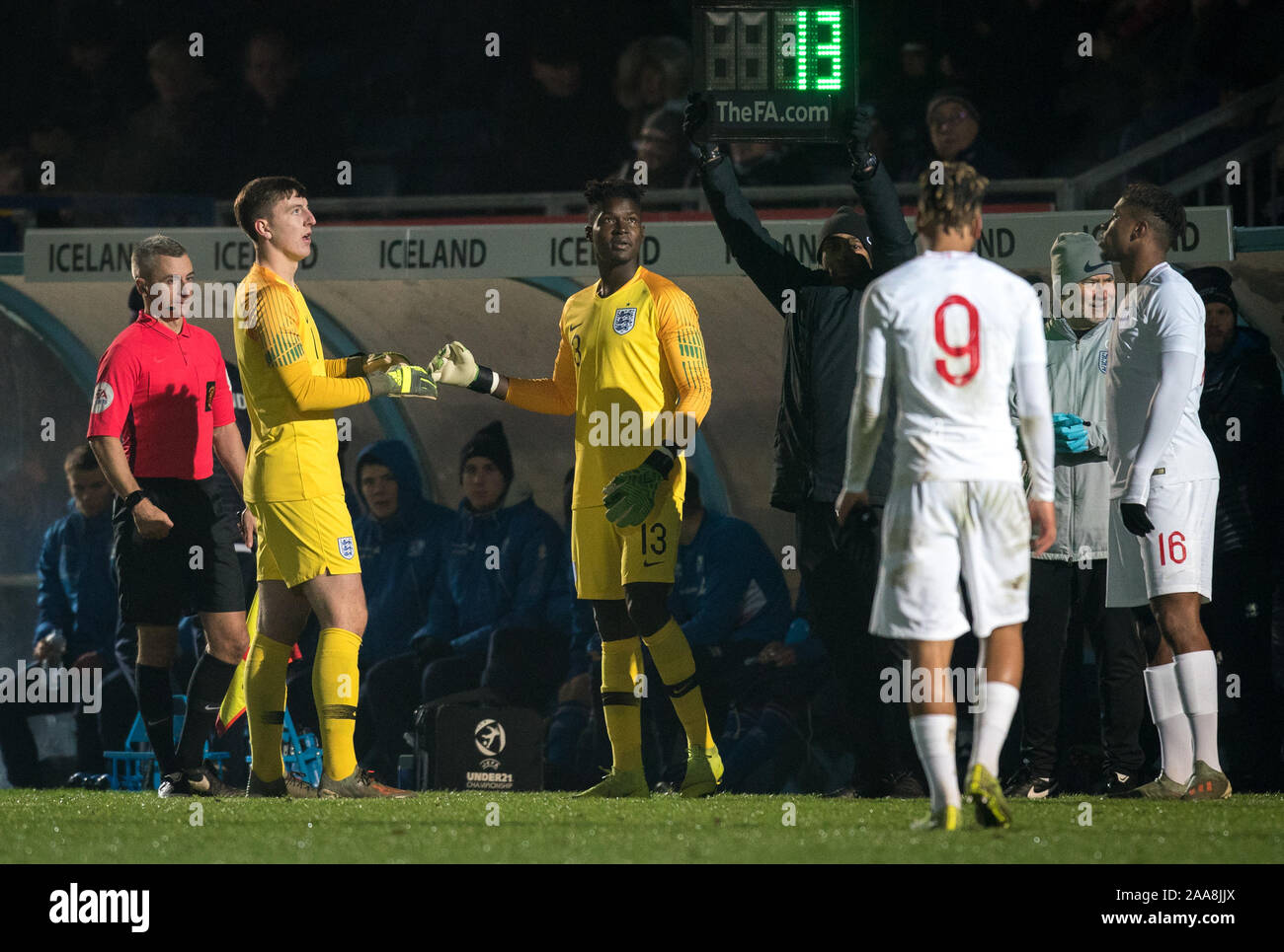 High Wycombe, UK. 19th Nov, 2019. Goalkeeper Joseph Anang (West Ham ...
