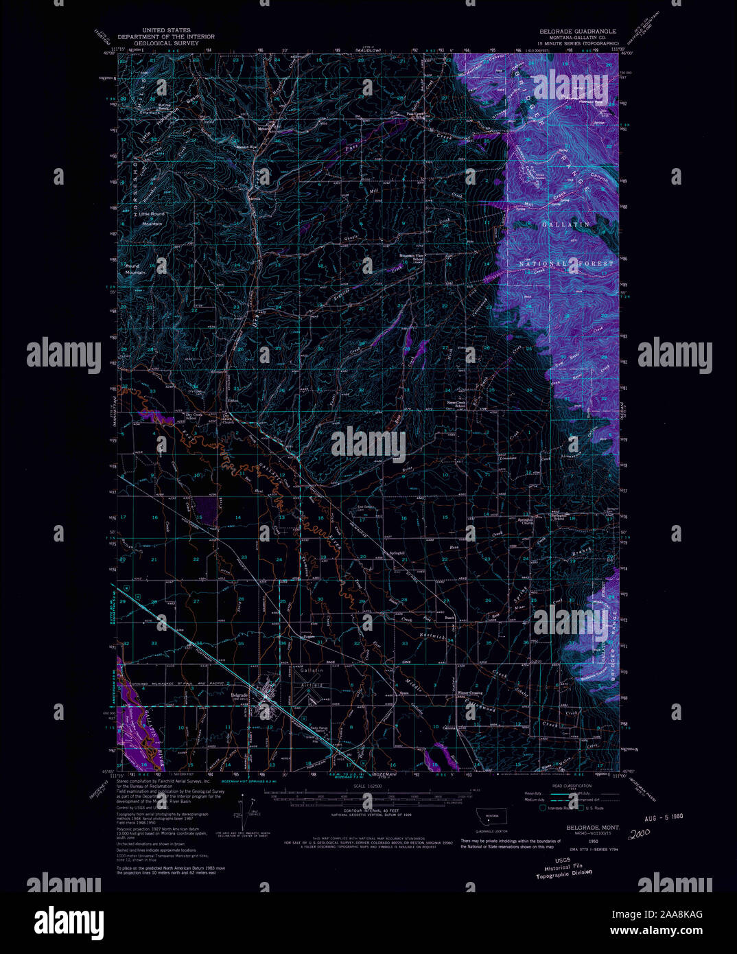 Map of belgrade montana hi-res stock photography and images - Alamy