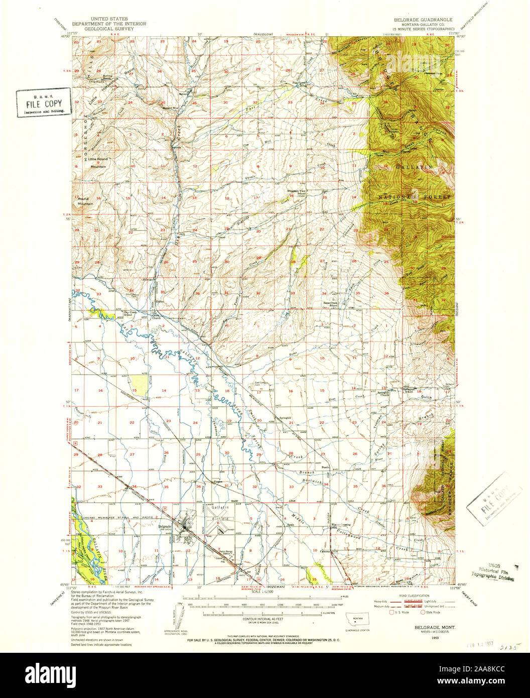Map of belgrade montana hi-res stock photography and images - Alamy