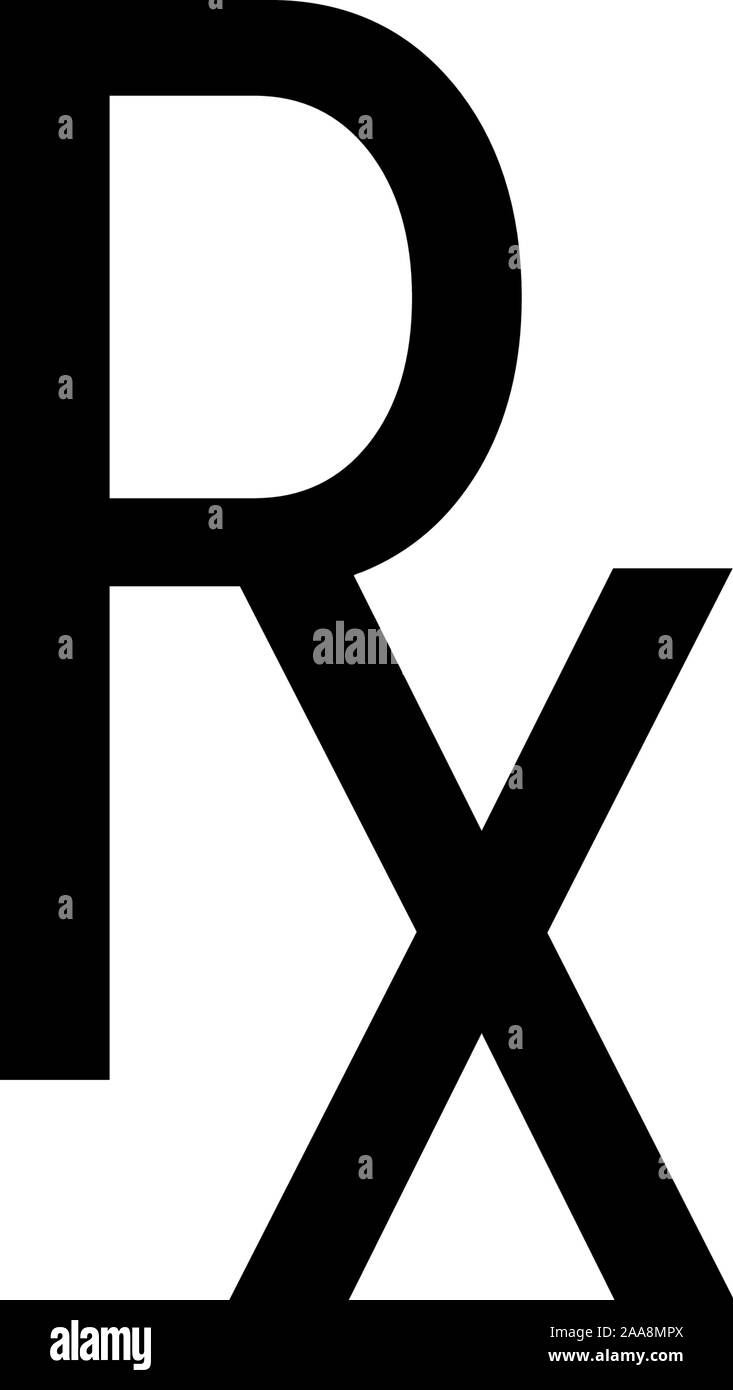 Sign of medical regular prescription receipt. Rx icon Stock Vector ...