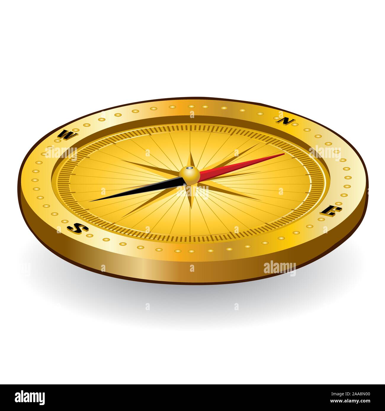 gold compass icon on white Stock Vector Image & Art - Alamy