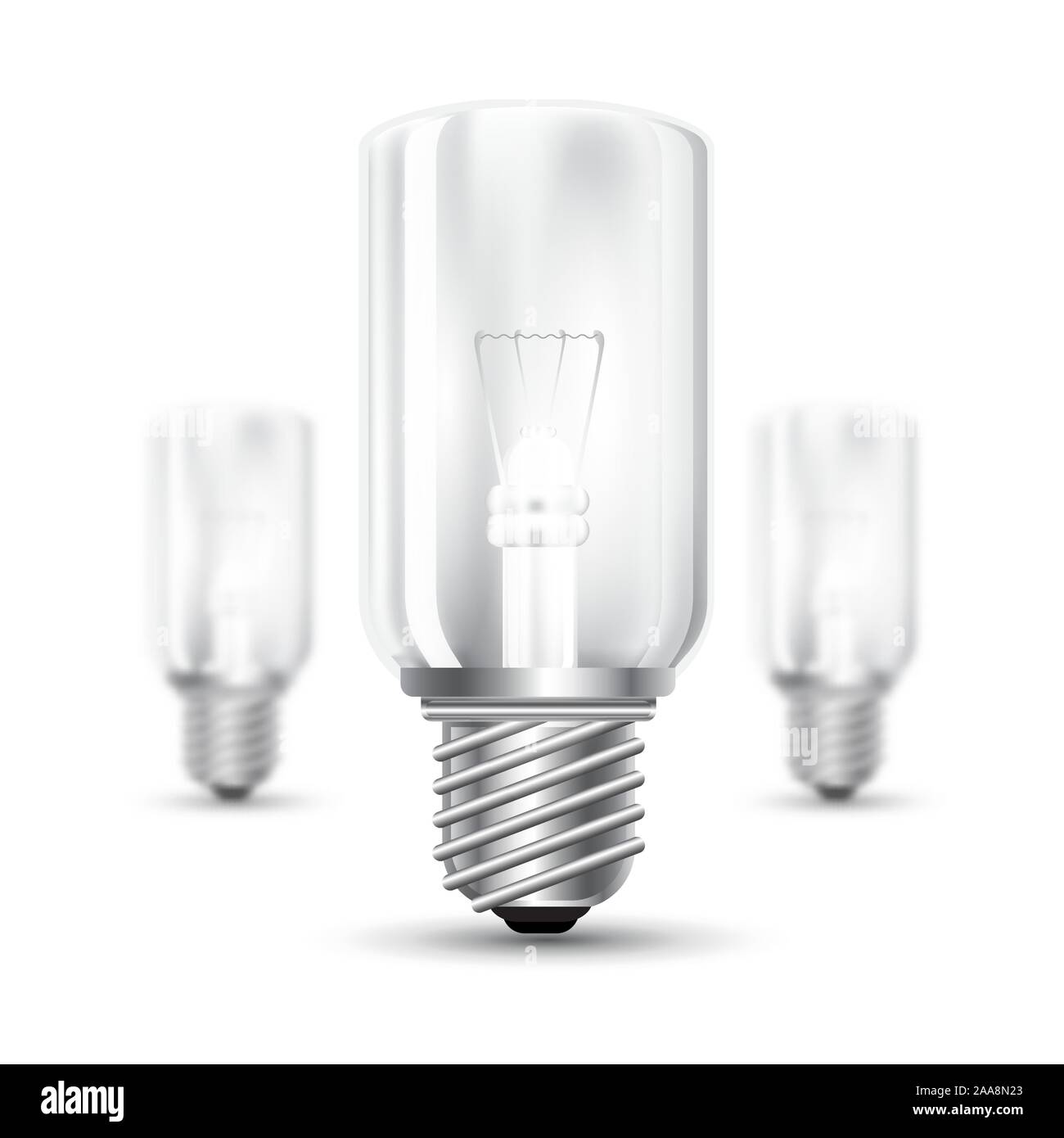 Three realistic mock up lamp on white background. Vector illustration ...