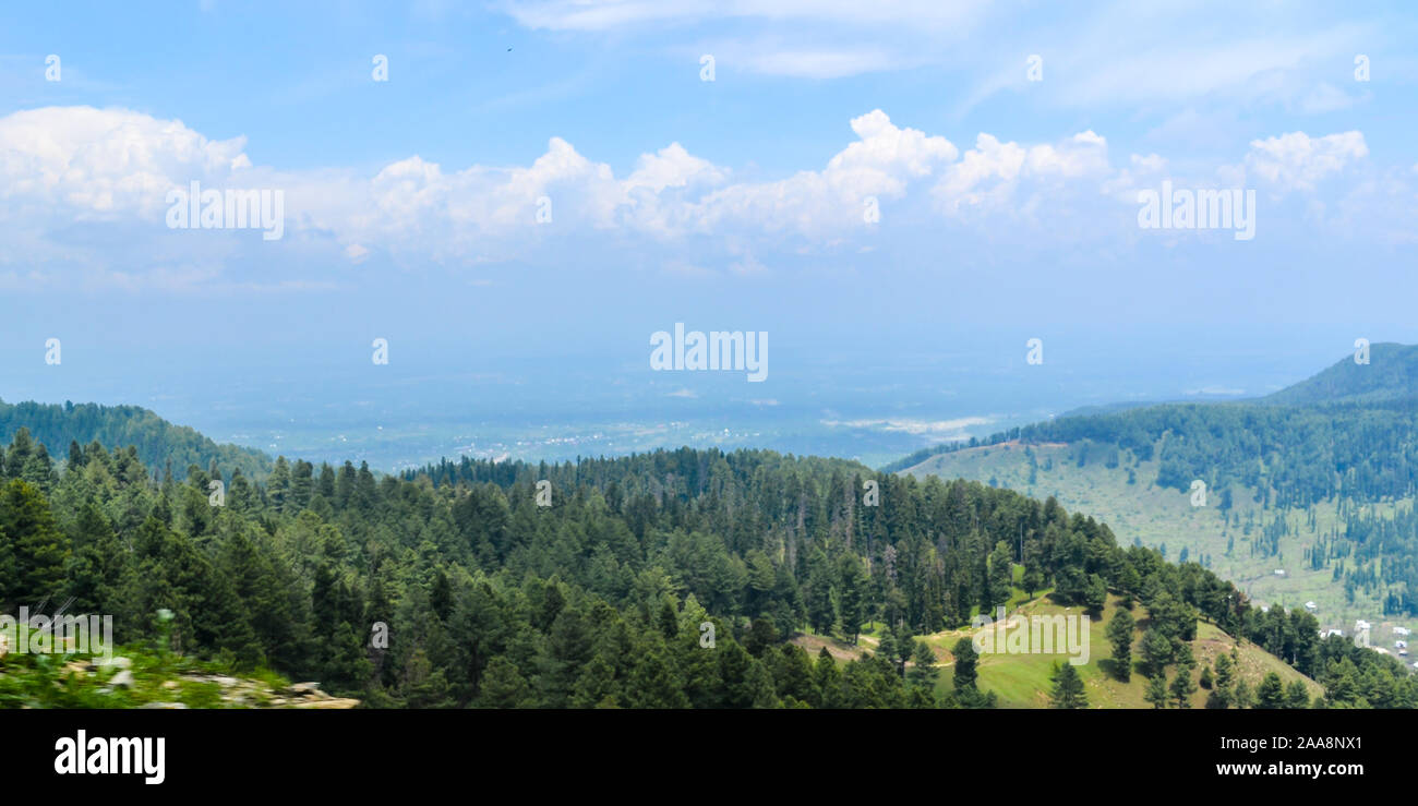 Panoramic view of the Kashmir valley (Vale of Kashmir) from top. The ...