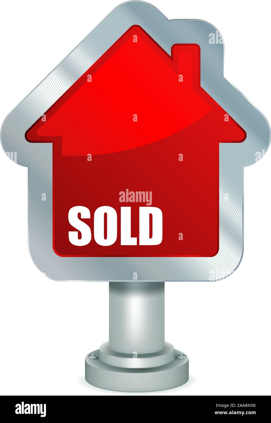 House sold red sign Stock Vector Image & Art - Alamy