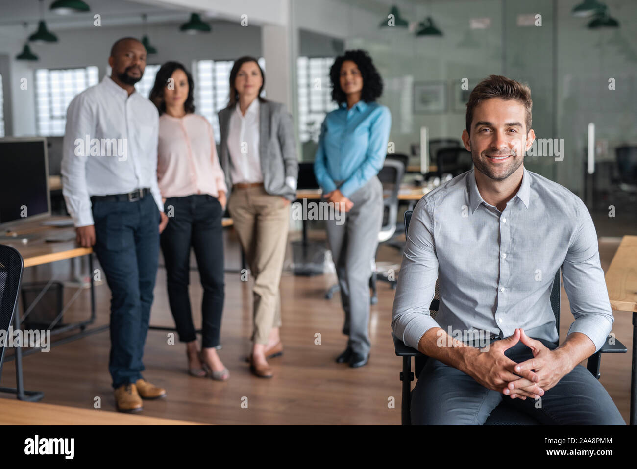 Crowd of people from behind business hi-res stock photography and ...