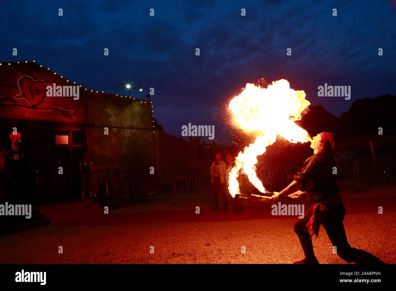 Professional performer fire show in hi-res stock photography and images ...