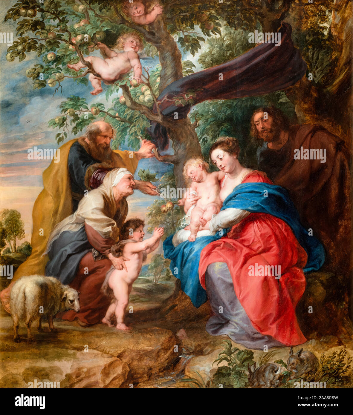 Peter Paul Rubens and workshop, The Holy Family under an Apple Tree ...