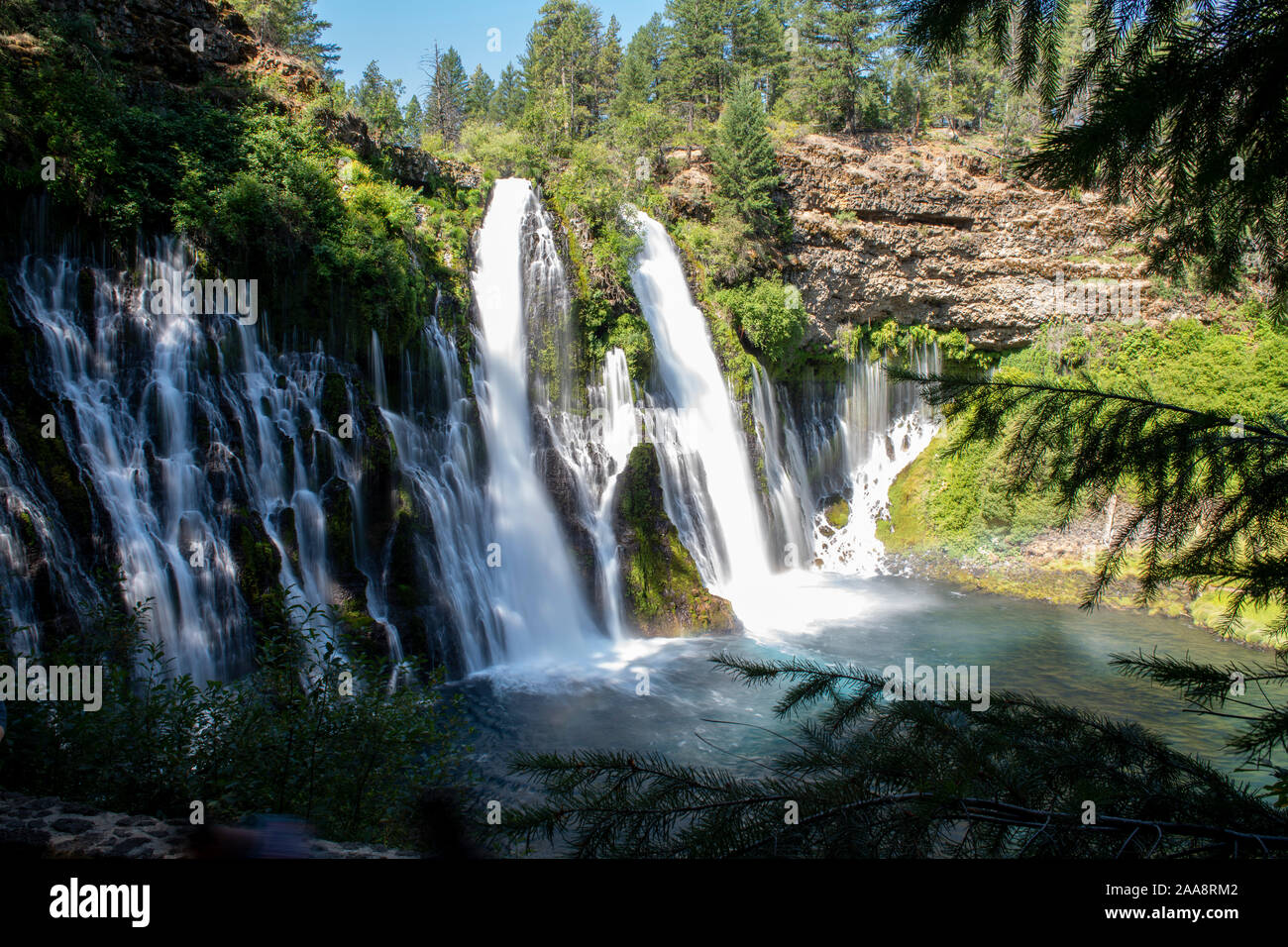 Large waterfalls in Shasta County California, Burney Falls Stock Photo ...