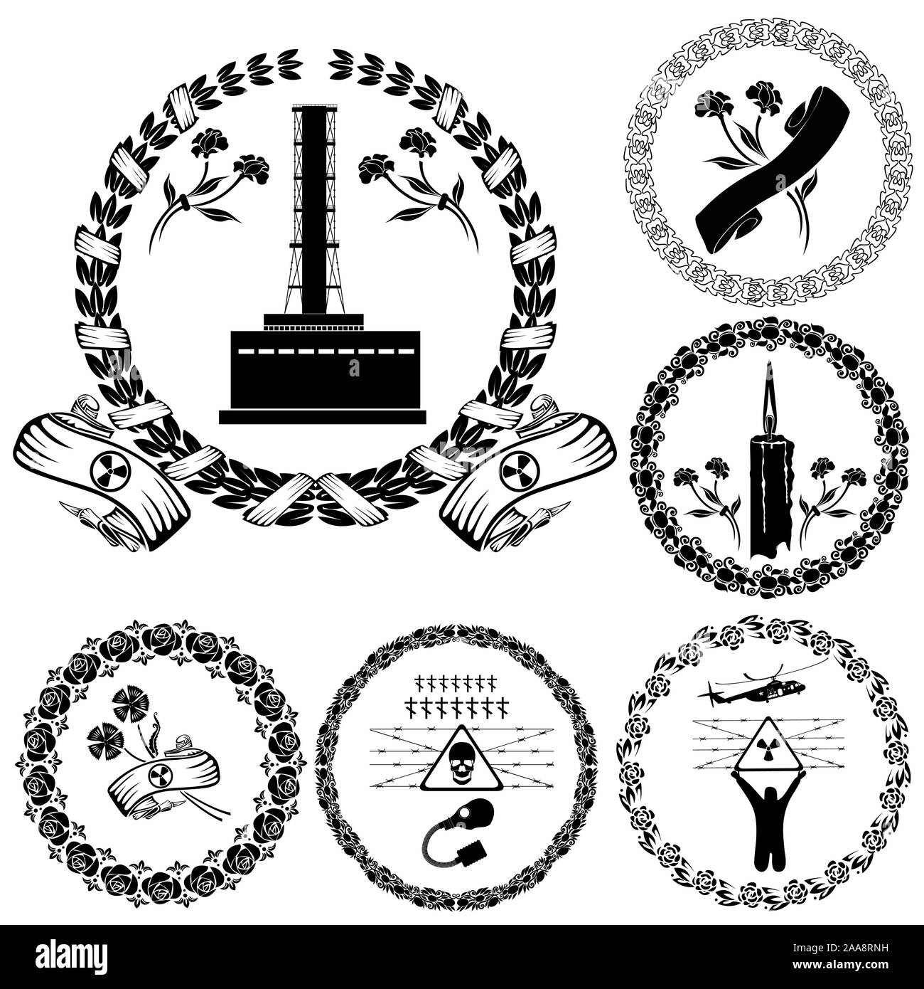 chernobyl label symbol silhouette Stock Vector Image & Art - Alamy