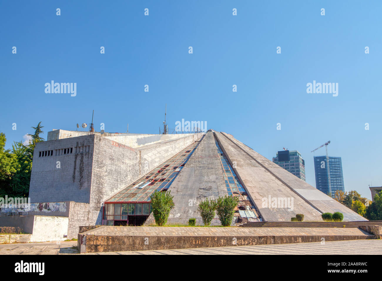 famous architecture Pyramid of Tirana Stock Photo - Alamy