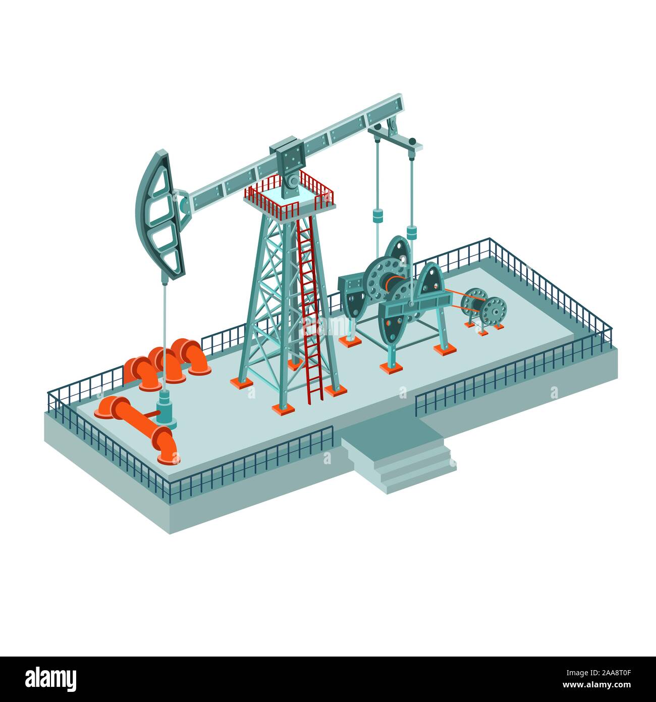 oil derrick complex on white Stock Vector Image & Art - Alamy