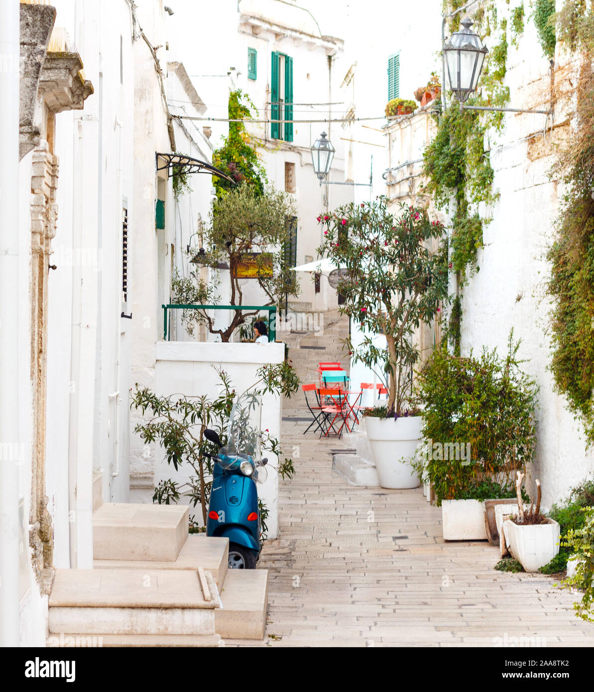 Streets of the City of Ostuni, Apulia, Italy Stock Photo - Alamy