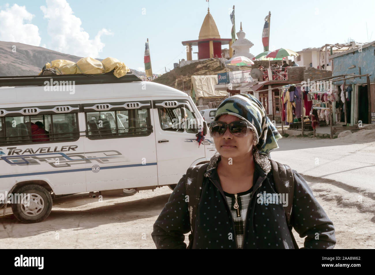 Manali India, October 2019 - Portrait of an Indian Women solo traveler ...