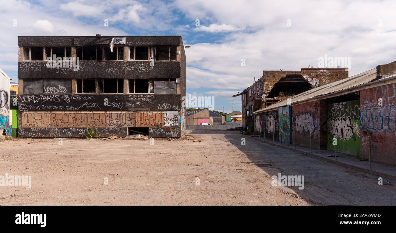 Abandoned derelict office buildings in hi-res stock photography and ...