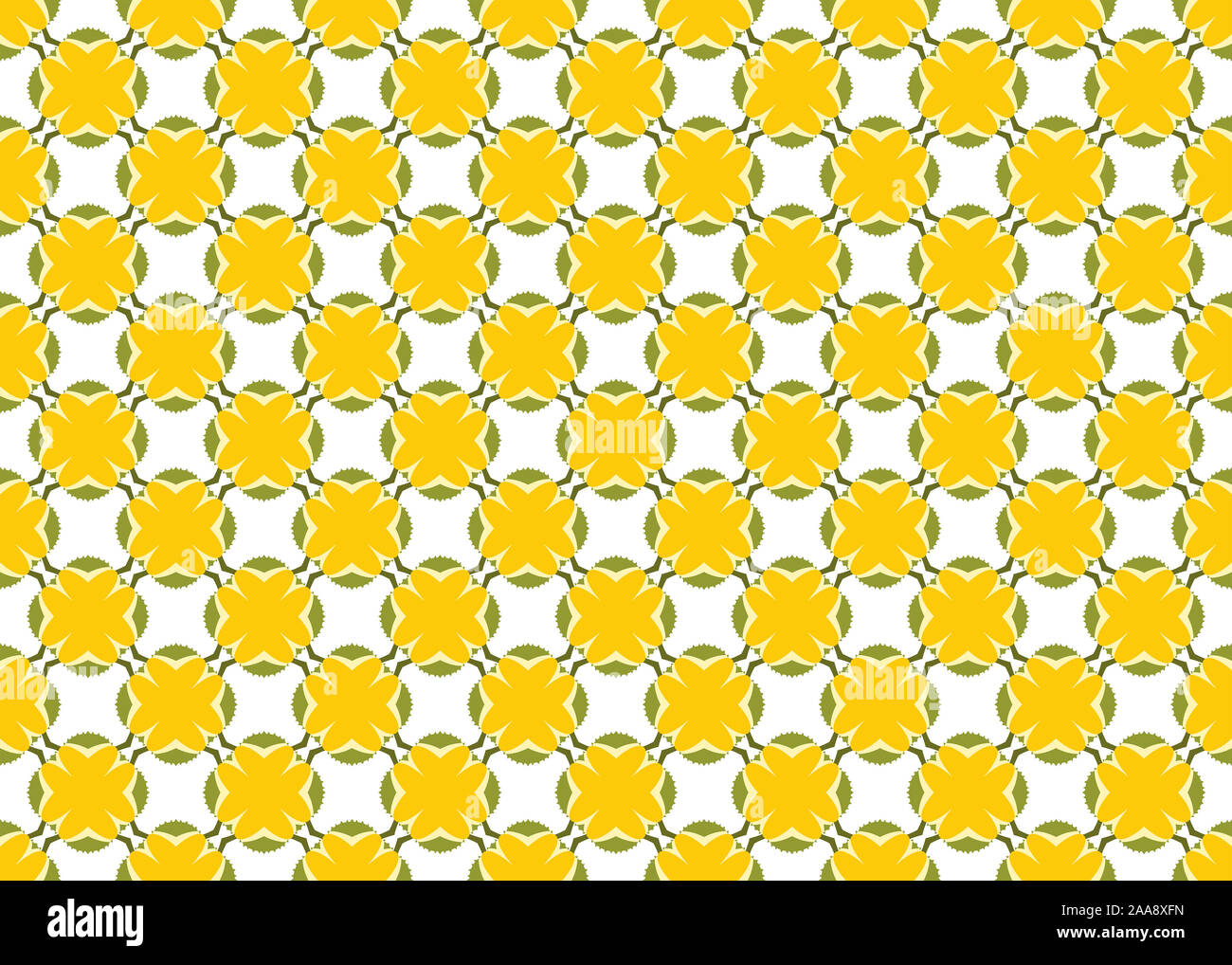 Seamless geometric pattern design illustration. In green and yellow ...