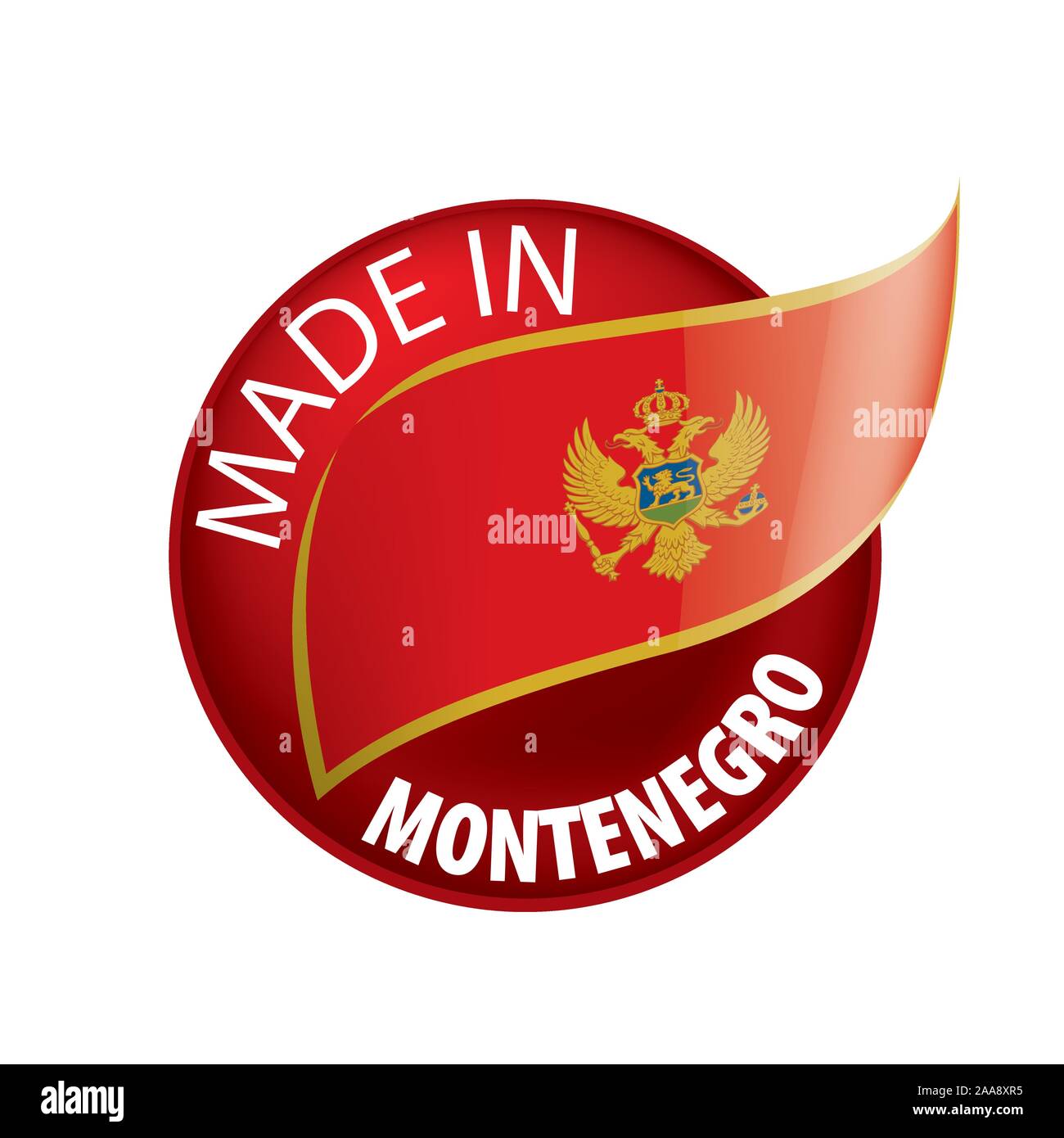 montenegro flag, vector illustration on a white background Stock Vector ...
