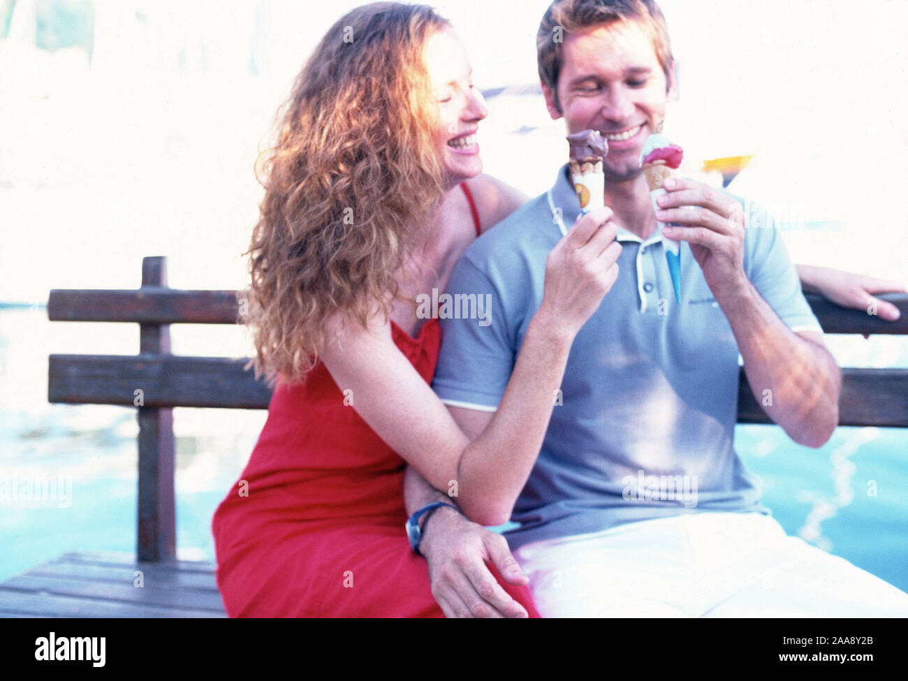 couple, ice cream Stock Photo - Alamy