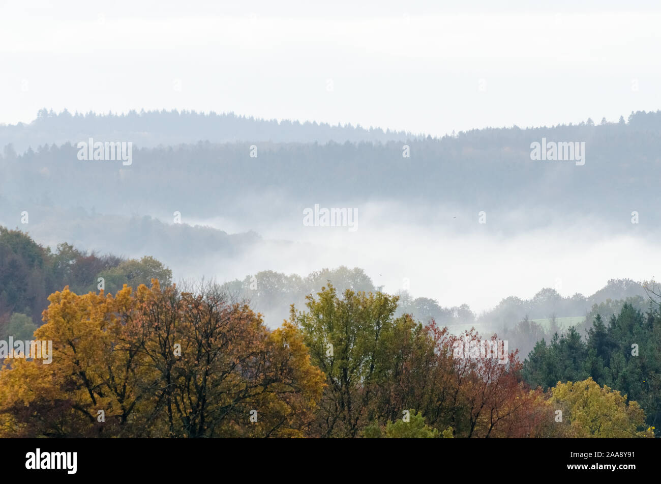 Autumn season colours in the countryside in Germany, Western Europe ...