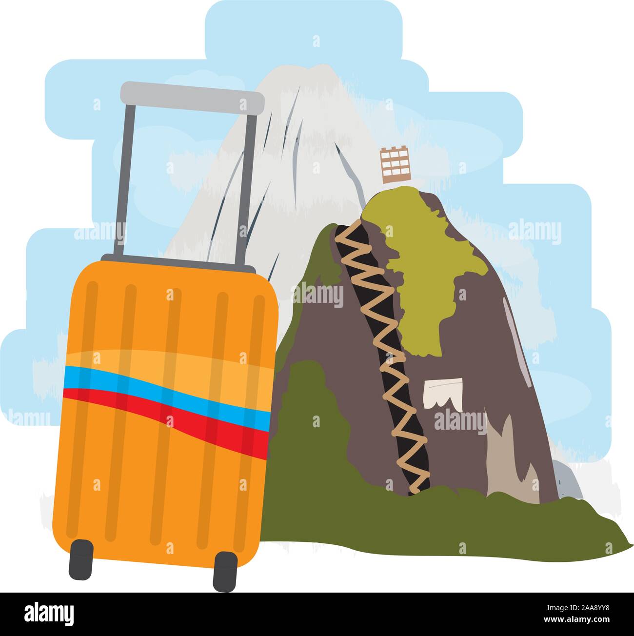 Travel to Colombia, Famouse mountain places - Vector illustration Stock ...