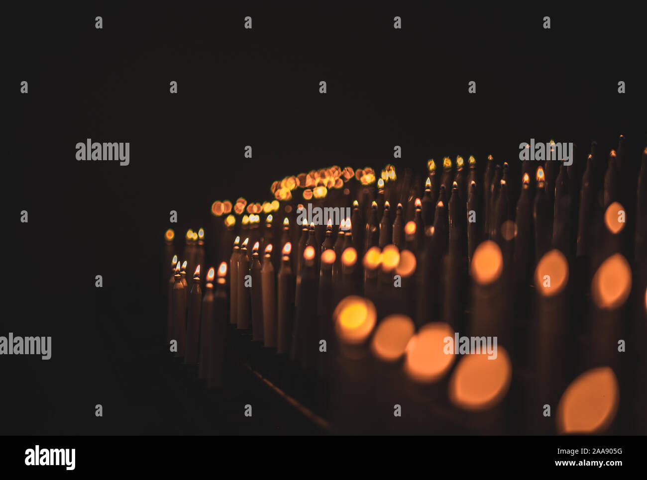 Candlesticks with burning candles hi-res stock photography and images ...