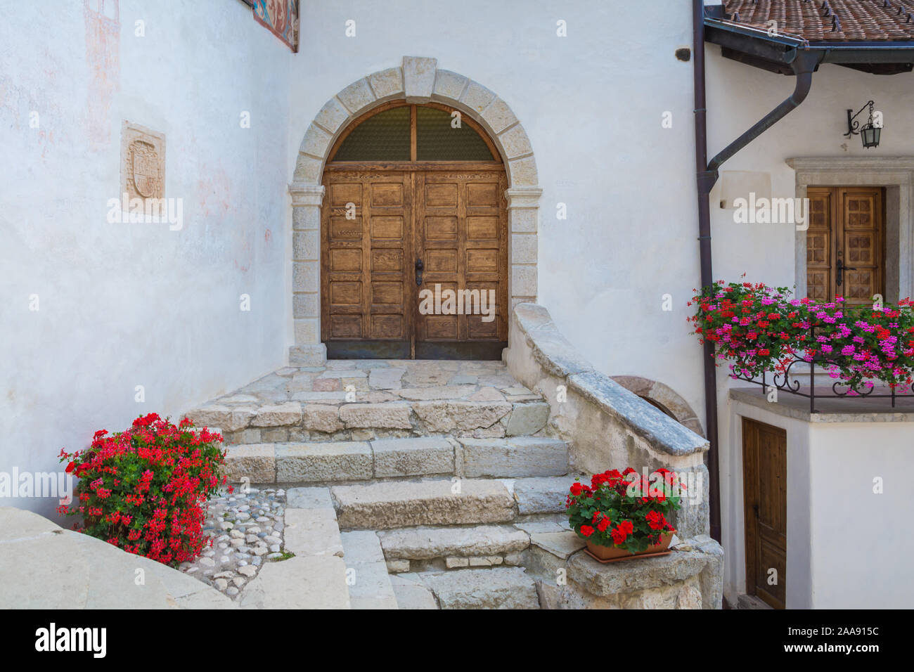 The medieval sanctuary of San Romedio. Non Valley, Trento province ...