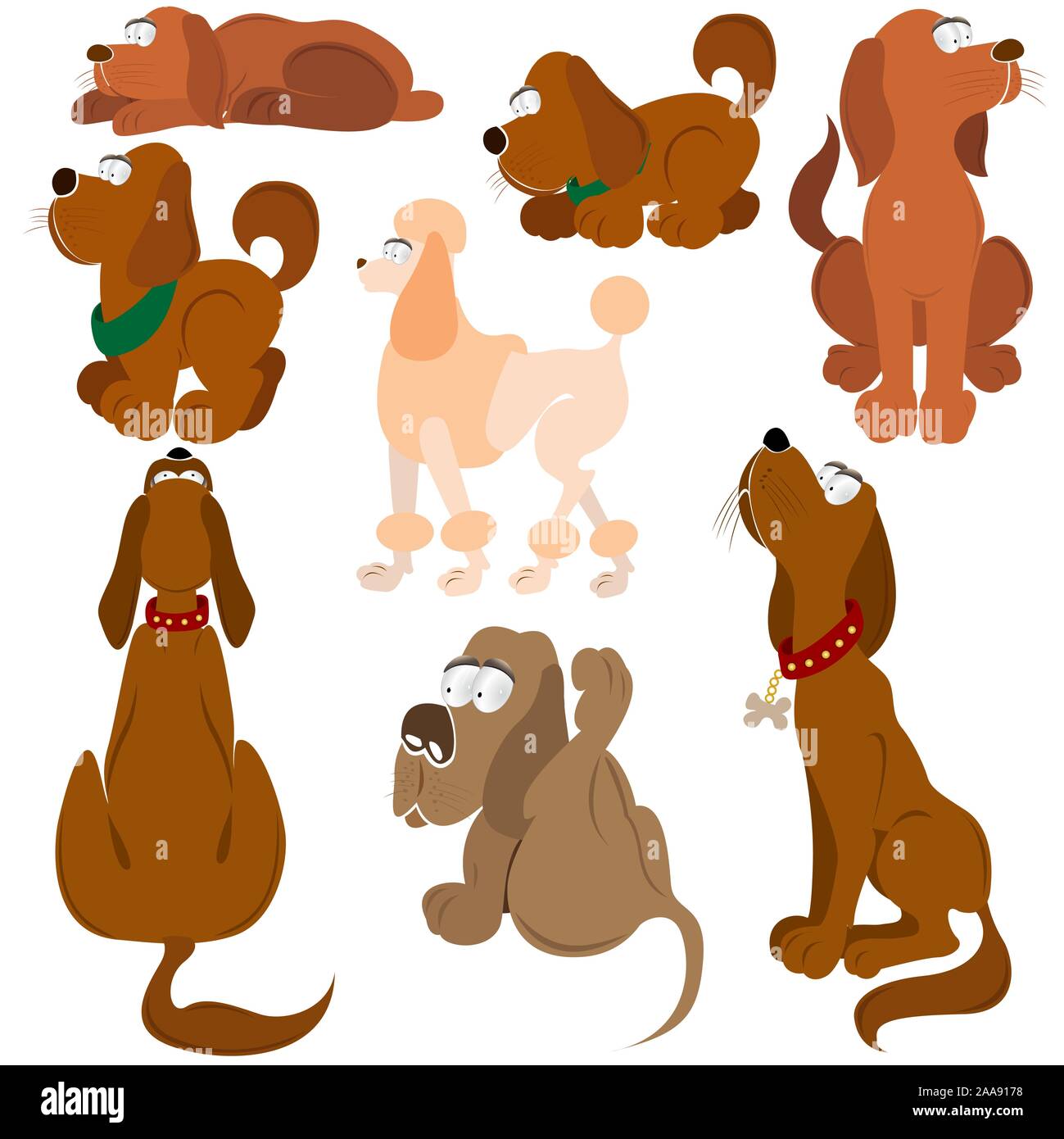 cartoon dog character set Stock Vector Image & Art - Alamy