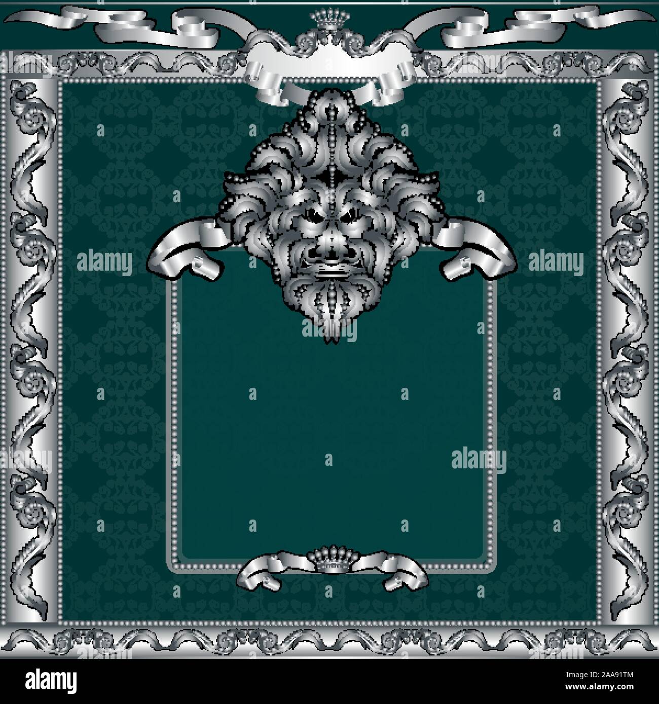 silver banner luxury background advertising label Stock Vector Image ...