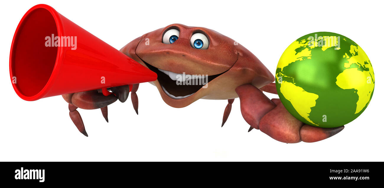 Fun crab - 3D Illustration Stock Photo - Alamy