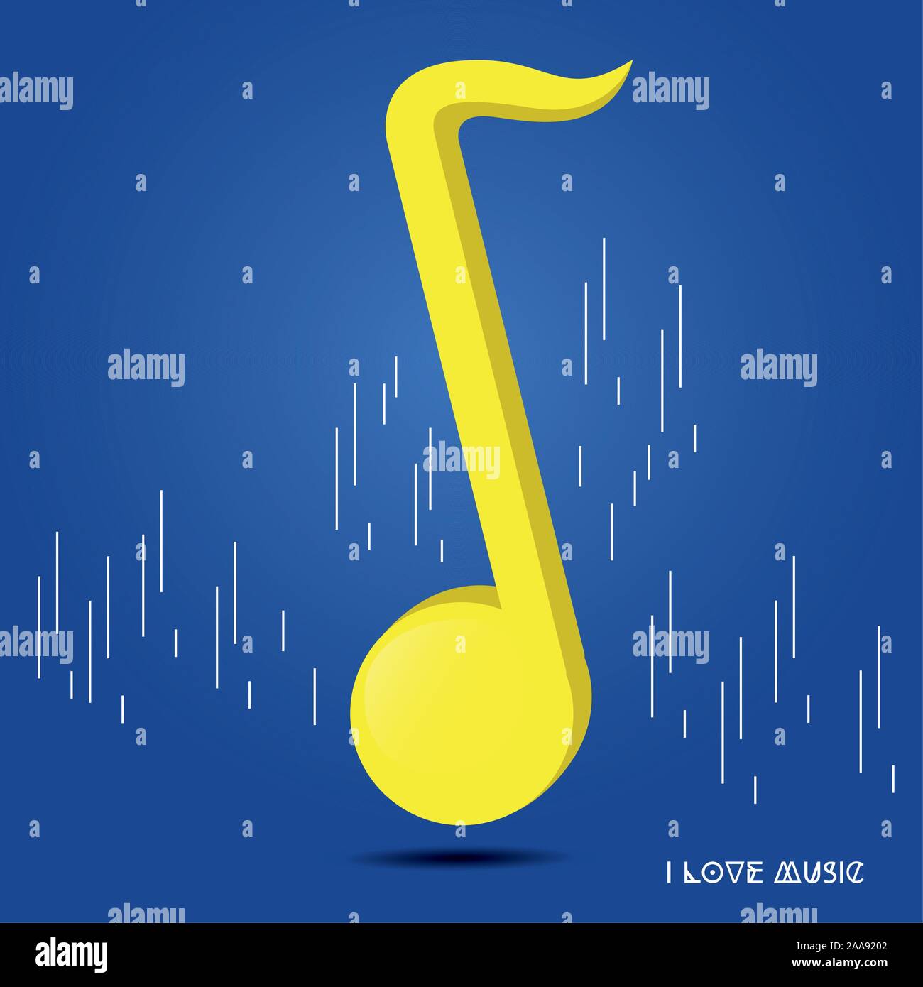 Quarter musical note over a colored background - Vector Stock Vector ...