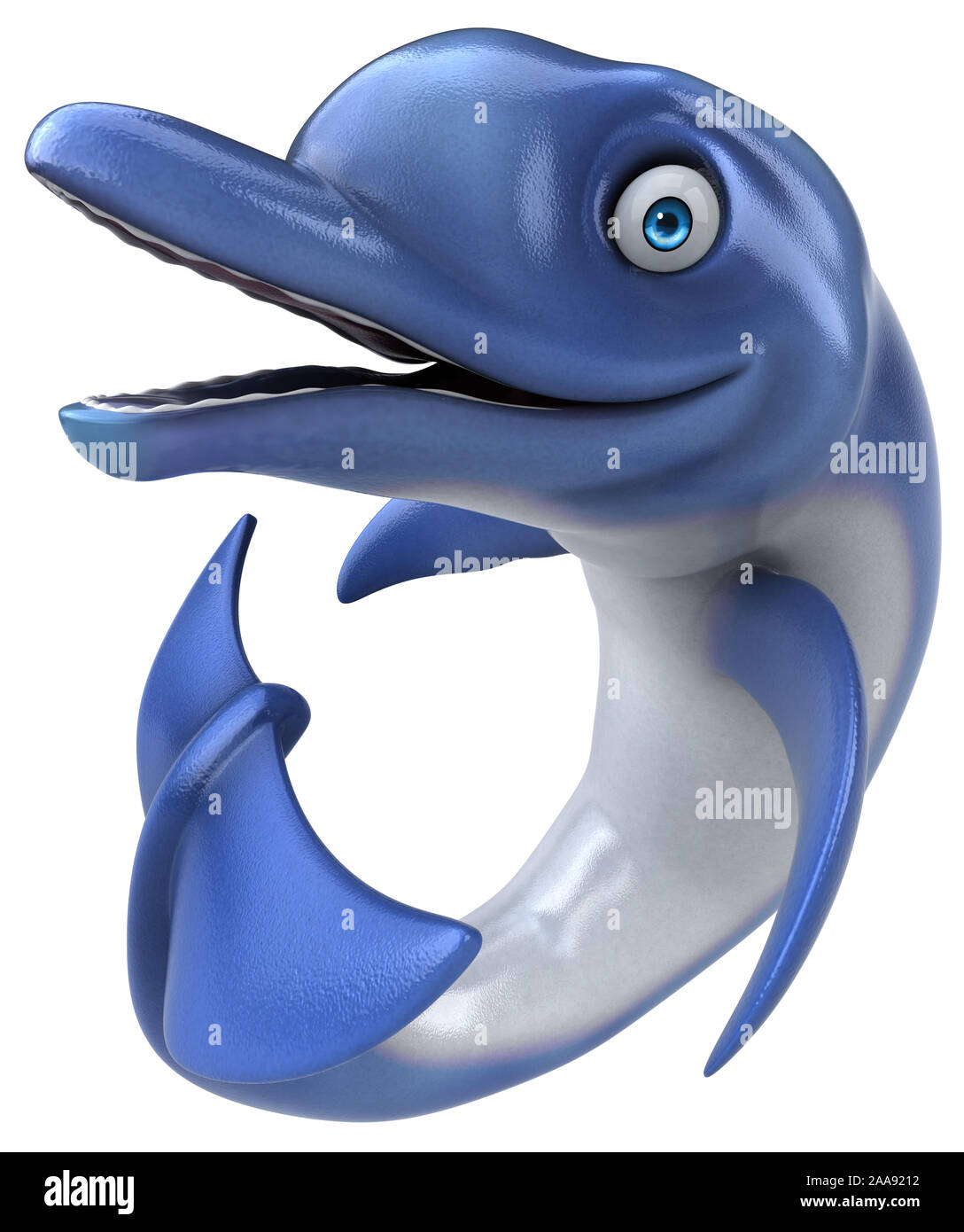 Fun Dolphin - 3D Illustration Stock Photo - Alamy