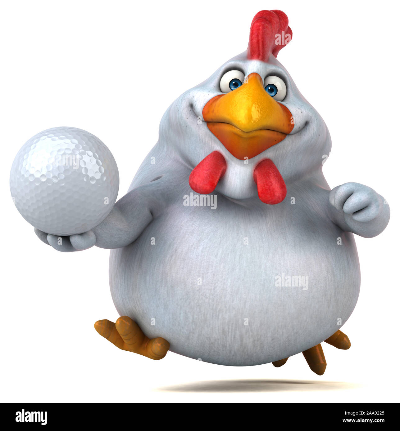 Fun chicken - 3D Illustration Stock Photo - Alamy