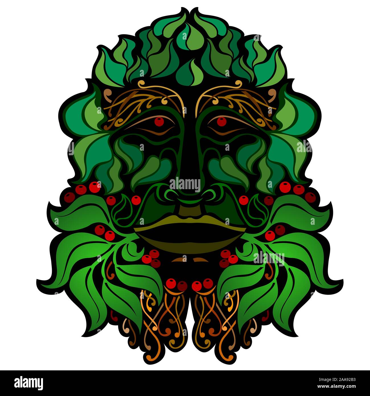 forest face isolated spirit Stock Vector Image & Art - Alamy