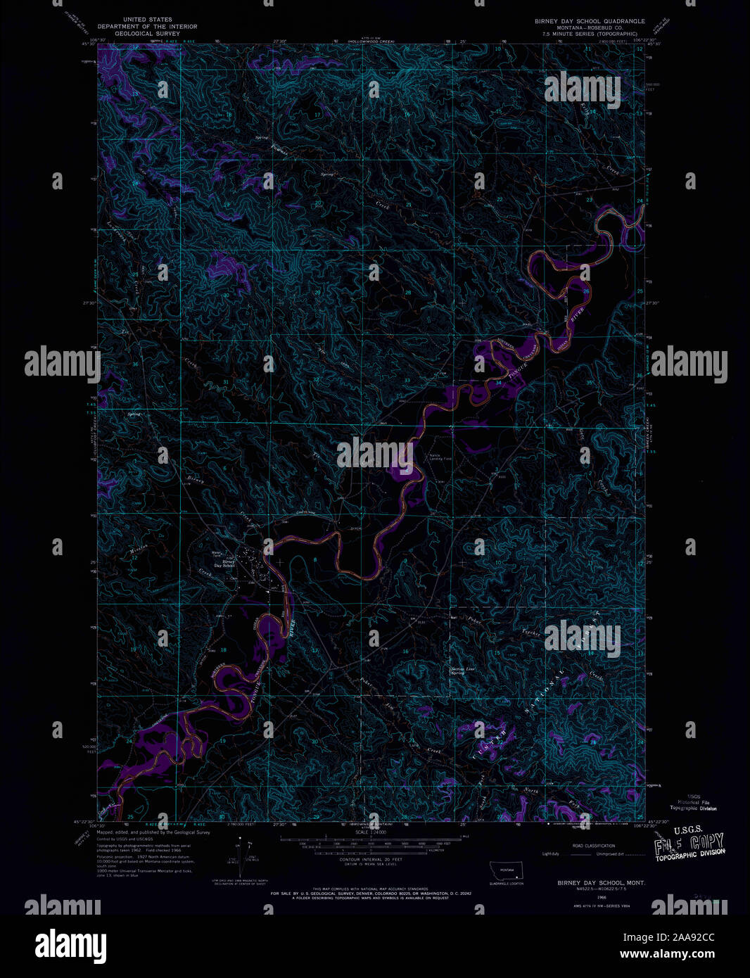 Map of birney montana hi-res stock photography and images - Alamy