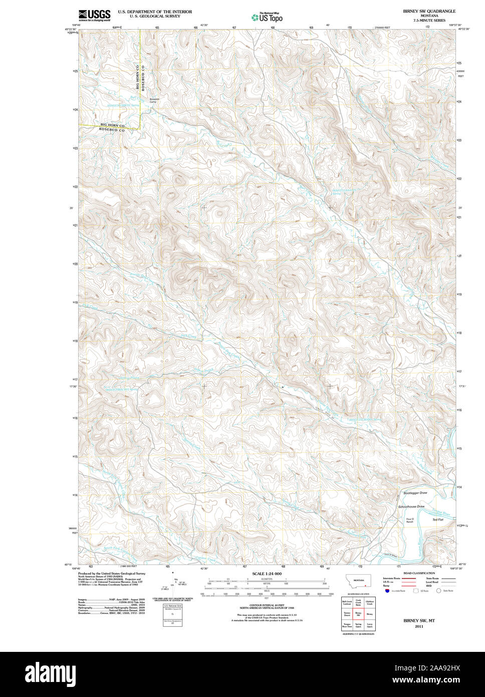 Birney montana map hi-res stock photography and images - Alamy