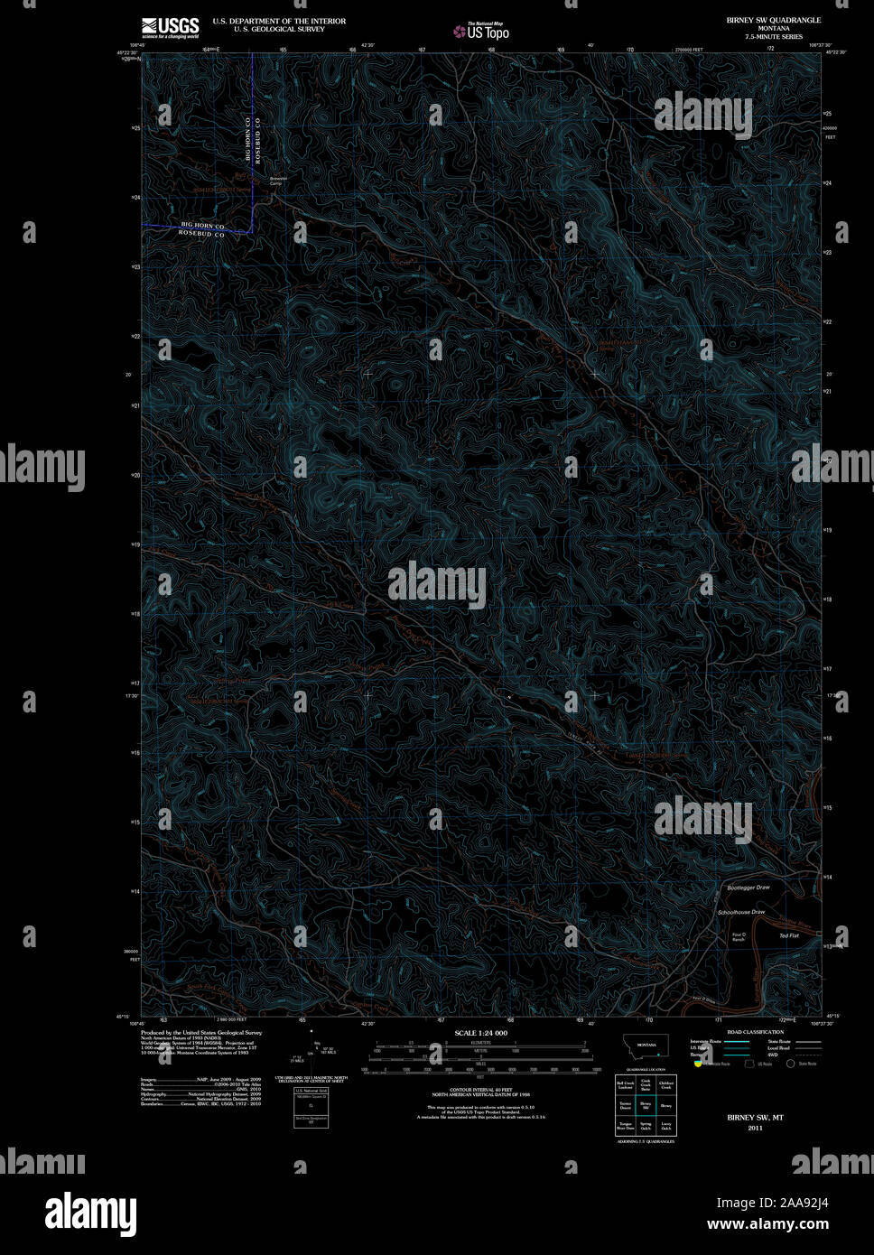 Birney montana map hi-res stock photography and images - Alamy