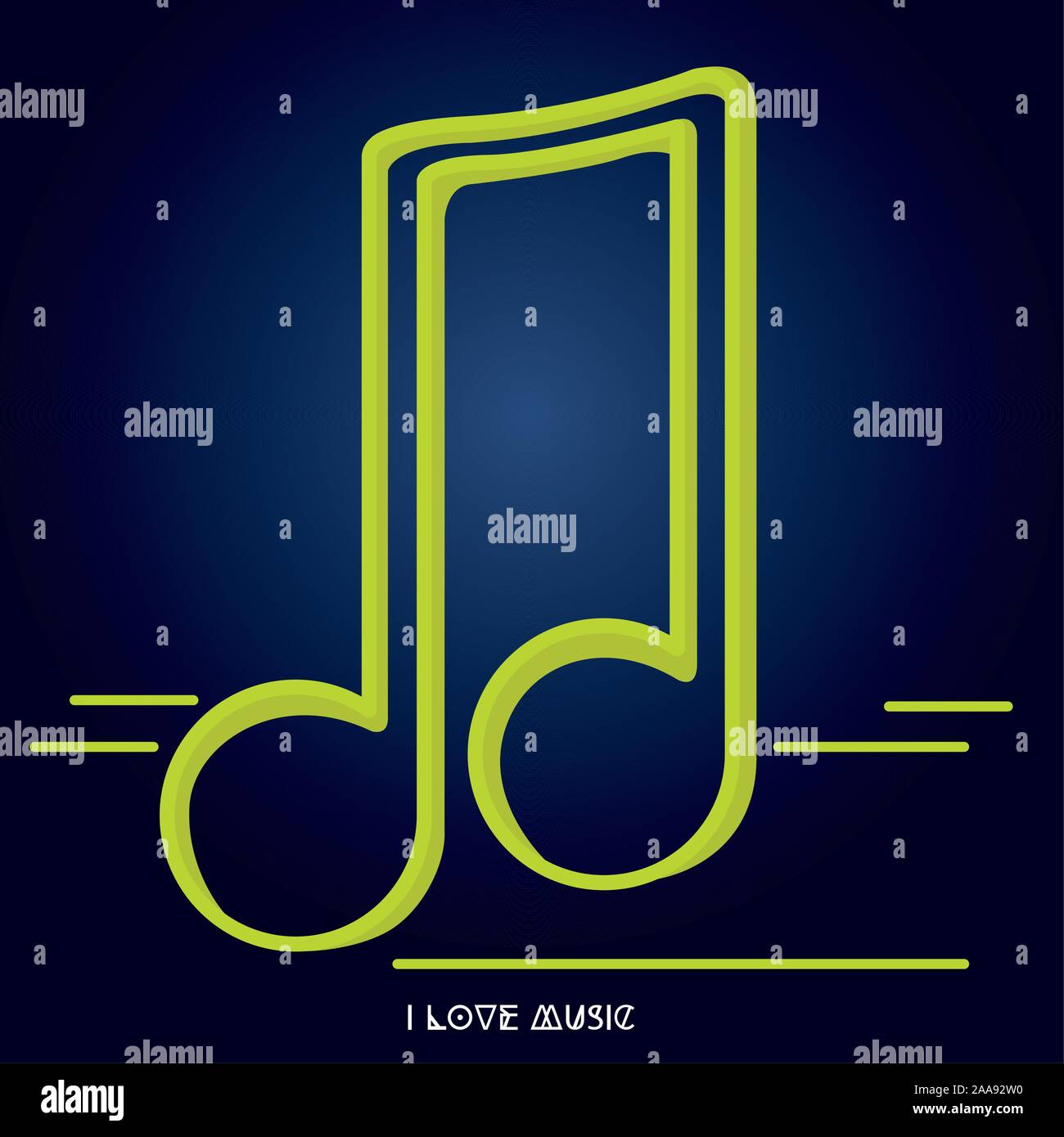 Isolated eighth musical note over a colored background - Vector Stock ...