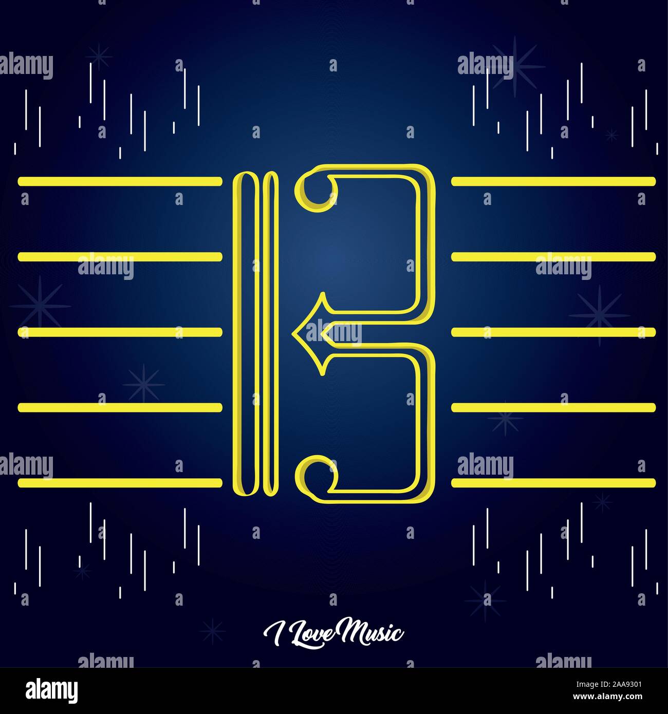 Alto and tenor clef icon on a colored background - Vector Stock Vector ...