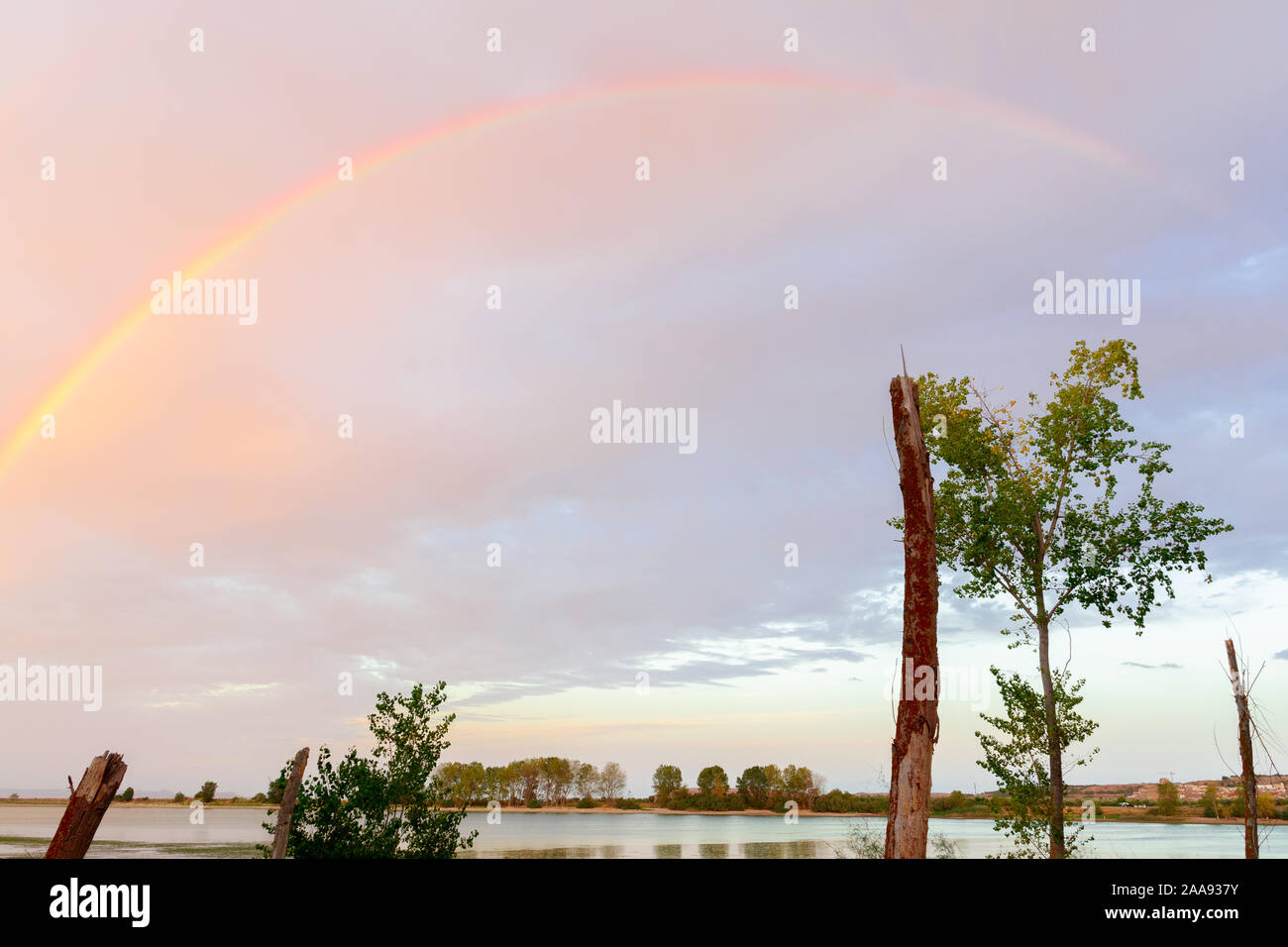 beauty scene in a lake in spain Stock Photo - Alamy