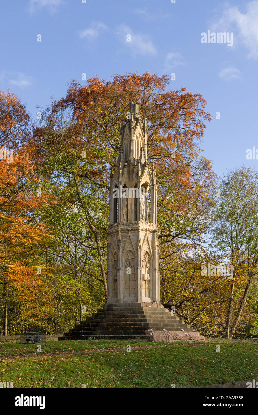 Eleanor Cross, Hardingstone, Northampton, UK; a 13th century ancient ...