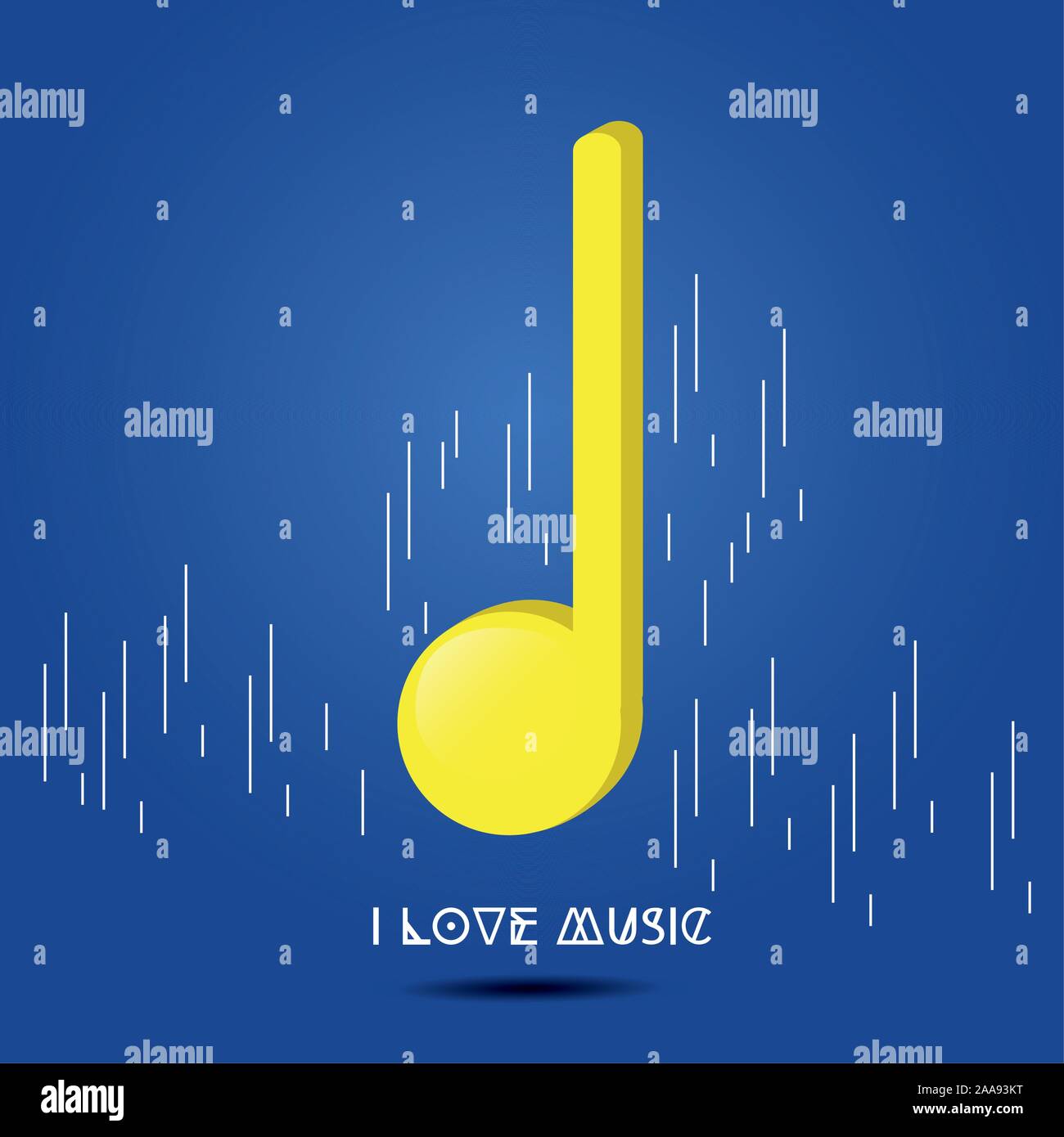 Isolated quarter note on a colored background - Vector Stock Vector ...