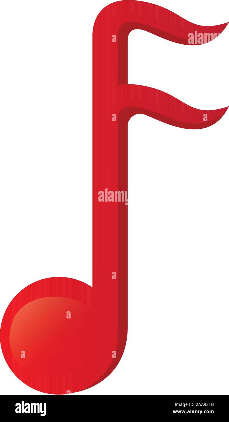 Sixteenth musical note on a white background - Vector Stock Vector ...