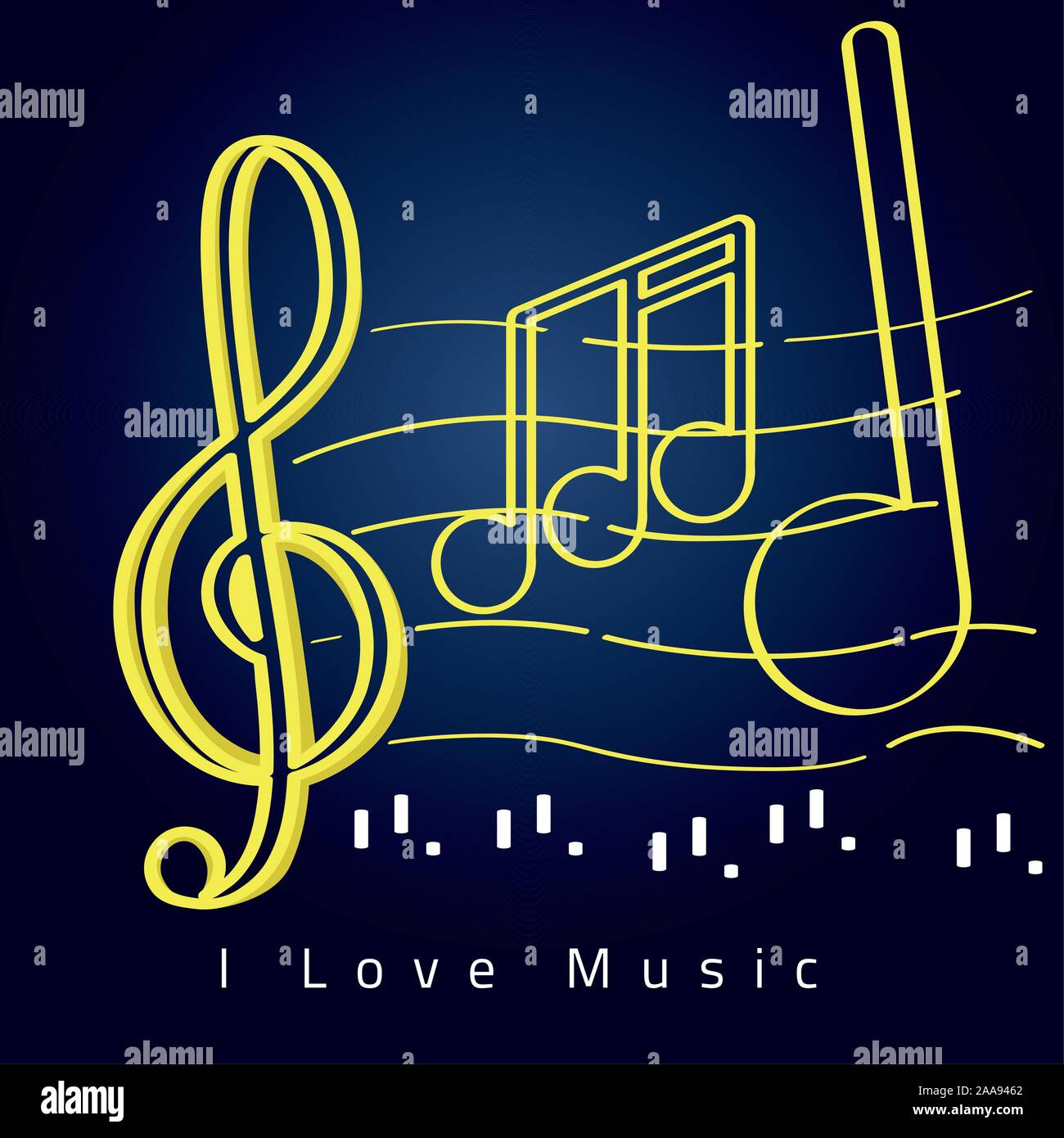 Musical pentagram image over a colored background - Vector Stock Vector ...